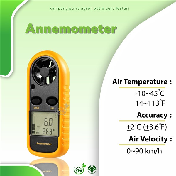 Anemometer Digital - Alat Mengukur Kecepatan Angin